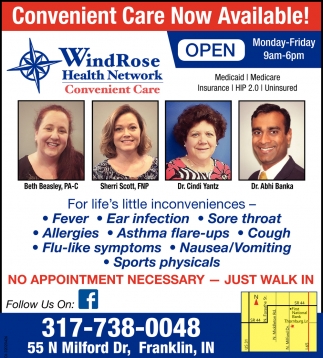 Convenient Care Now Available!, WindRose Health Network